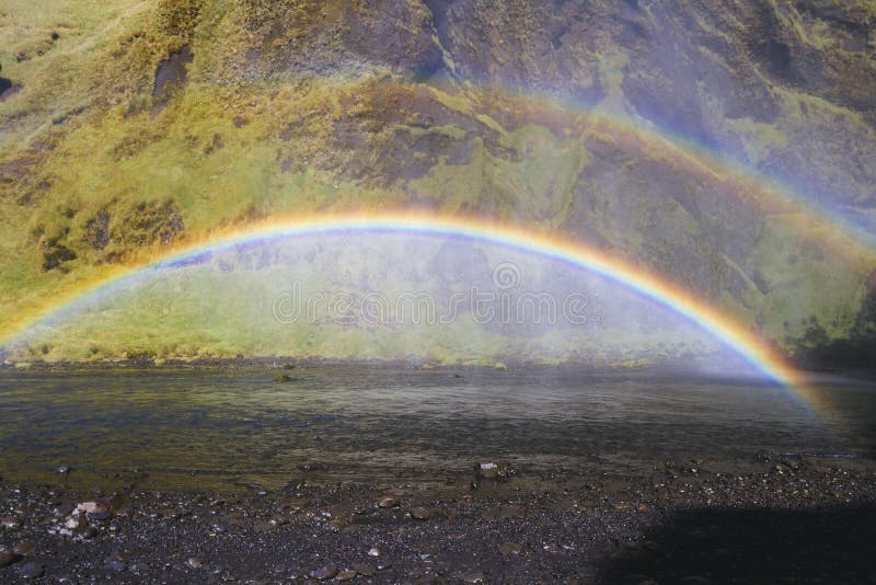 Rainbow on river stock image. Image of blue, torrent - 51483367