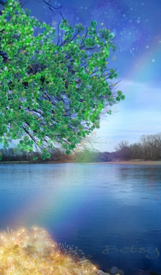 Rainbow River of Gold stock image. Image of rainbow - 230542725