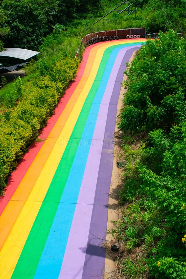 Rainbow road editorial photography. Image of bright - 215659527