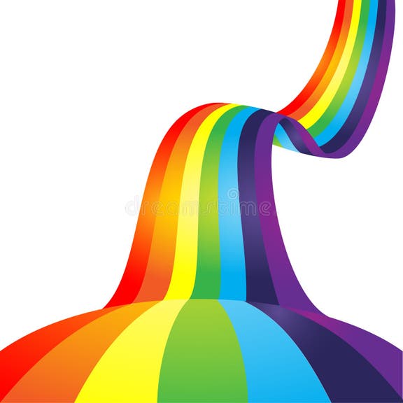 Rainbow road isolated stock vector. Illustration of colours - 100785369