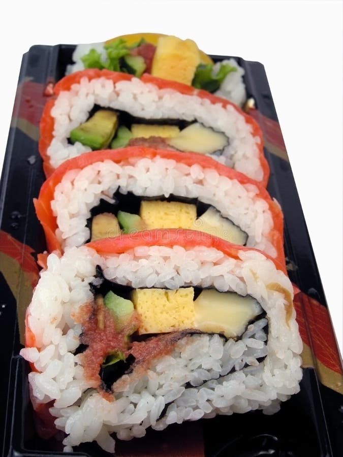 Rainbow rolls stock image. Image of food, taste, orient - 252673