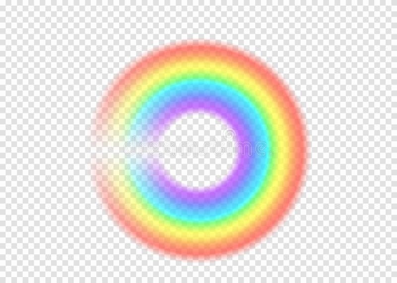 Rainbow Round with Limpid Section Edge on Transparent Background Stock ...