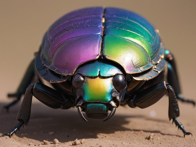 Rainbow Scarab, Shot Macro by Daylight-generated by Ai Stock ...