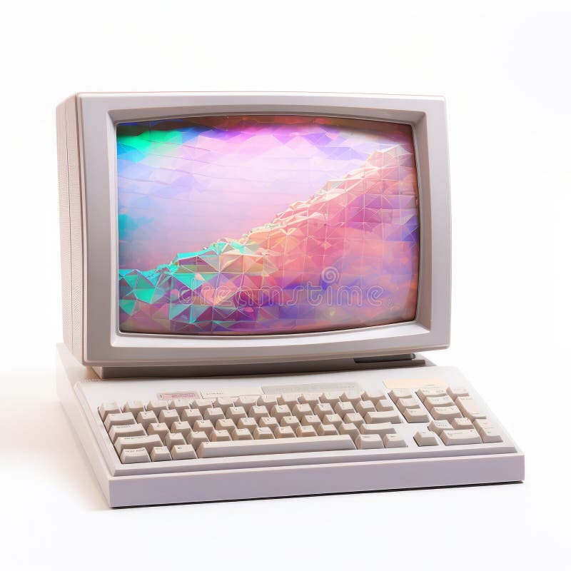 Rainbow Screen Computer: a Retro-futuristic Blend of Rococo Pastel and ...