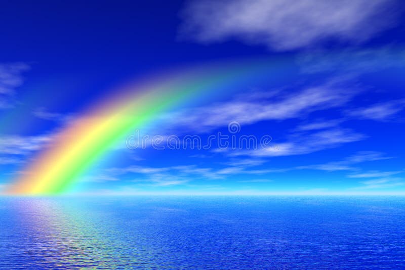 Rainbow On The Sea Picture. Image: 5490862