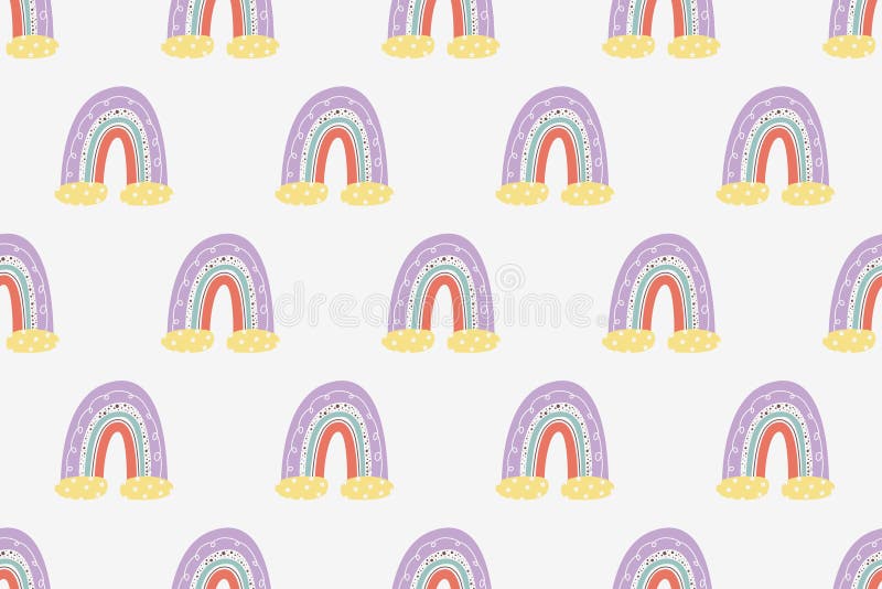 Rainbow Seamless Pattern Background Vector Stock Illustration ...