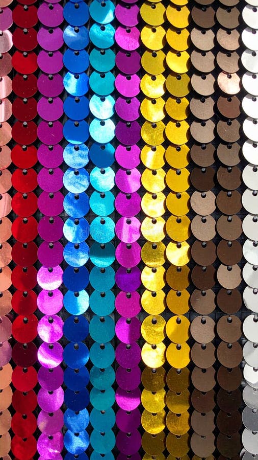 Rainbow Sequins Fabric Texture Background Stock Illustration ...