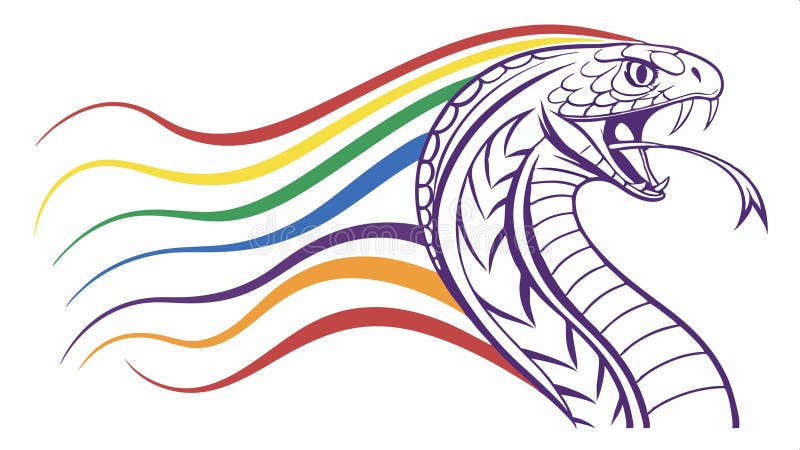 Rainbow Serpent Illustration, Mythical Creature Design Vector Design ...