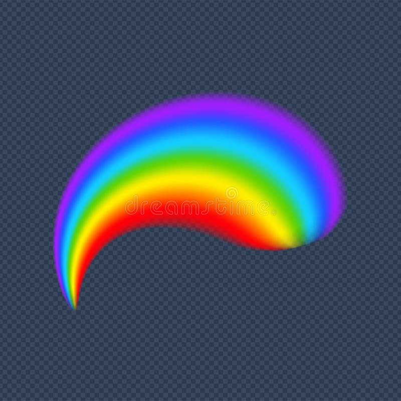 Rainbow Shape Realistic on Transparent Background Isolated Vector ...