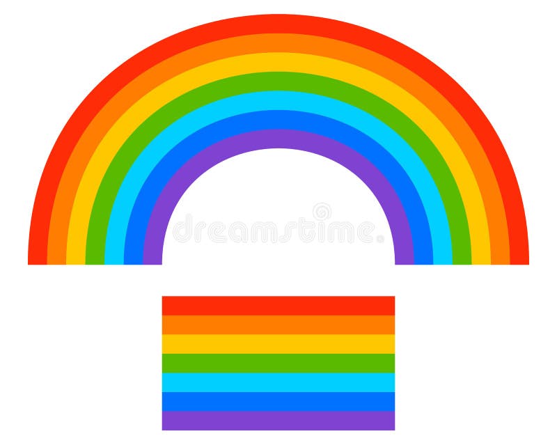 Rainbow Shape with Tweaked and Regular Version Regular is Repea Stock ...