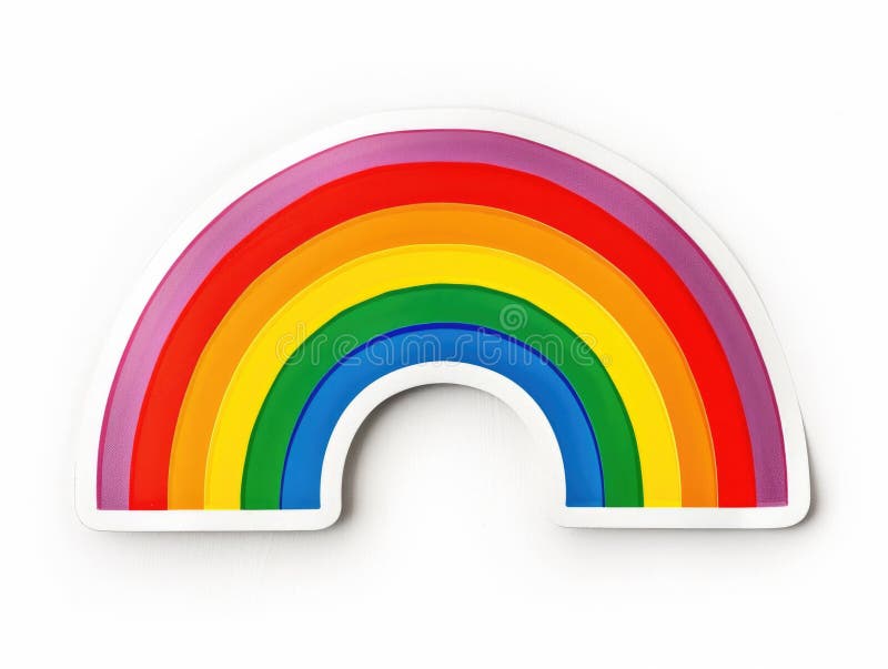 Rainbow Shaped Object stock illustration. Illustration of white - 377162544