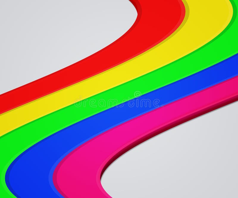 Rainbow Shapes Background stock illustration. Illustration of flow ...
