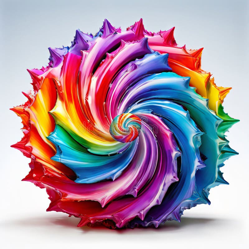 Rainbow Shells Large Spherical Fireworks that Explode Stock Image ...