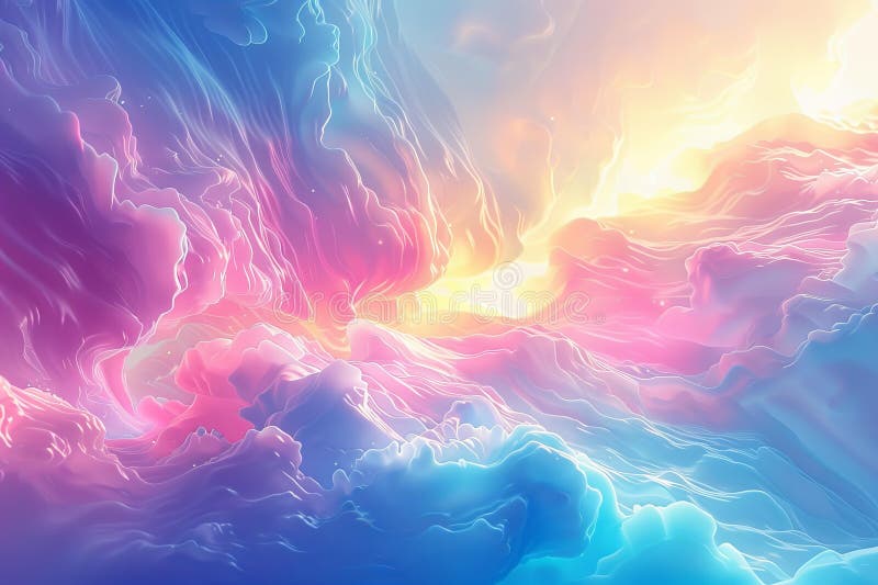 Rainbow Shiny Pink and Blue Gradient Wallpaper, High Quality, High ...