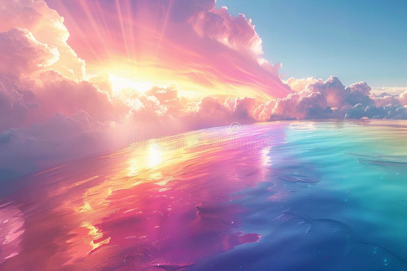 Rainbow Shiny Pink and Blue Gradient Wallpaper, High Quality, High ...
