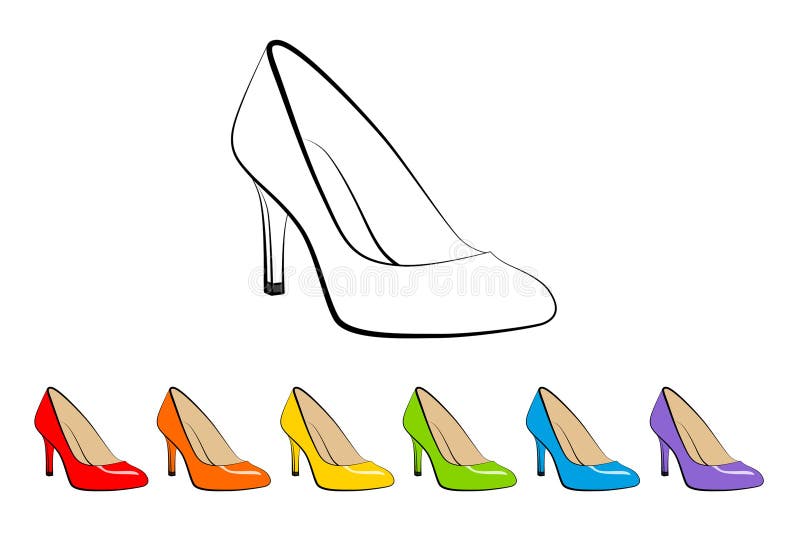Rainbow Shoes stock illustration. Illustration of colorful - 33720274