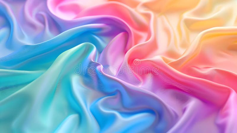 Rainbow Silk Drape Abstract Background Illustration Stock Illustration ...