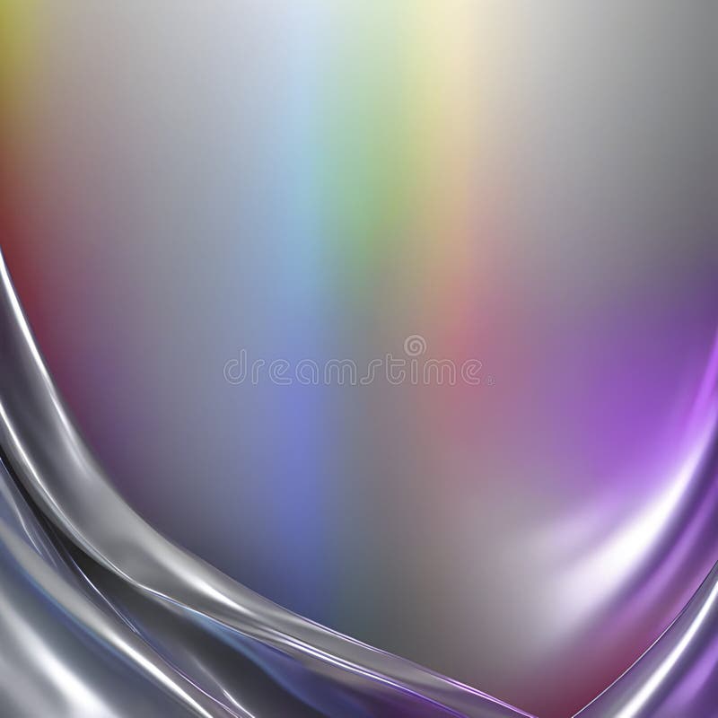 Rainbow and Silver Gradient with Smooth Color Transitions. AI-Generated ...