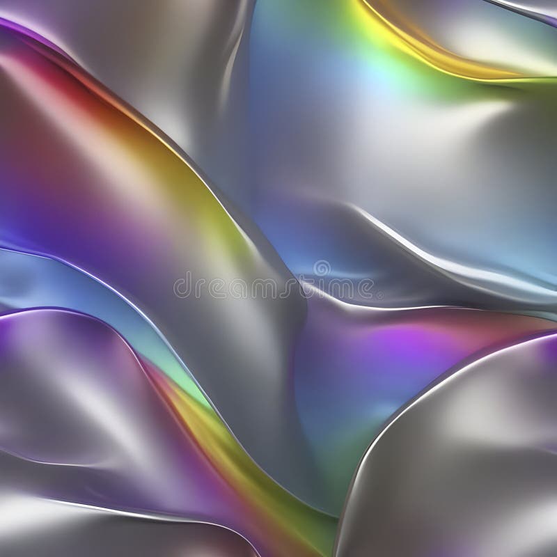 Rainbow and Silver Gradient with Smooth Color Transitions. AI-Generated ...