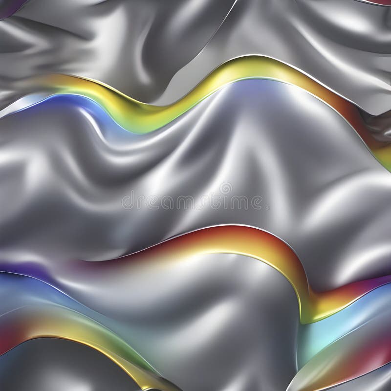 Rainbow and Silver Gradient with Smooth Color Transitions. AI-Generated ...