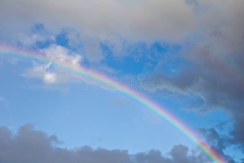 Rainbow in the Sky on the Nature Stock Photo - Image of soft, indigo ...