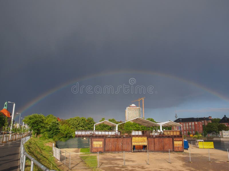 Rainbow stock photo. Image of german, weather, rain, berlin - 40731508