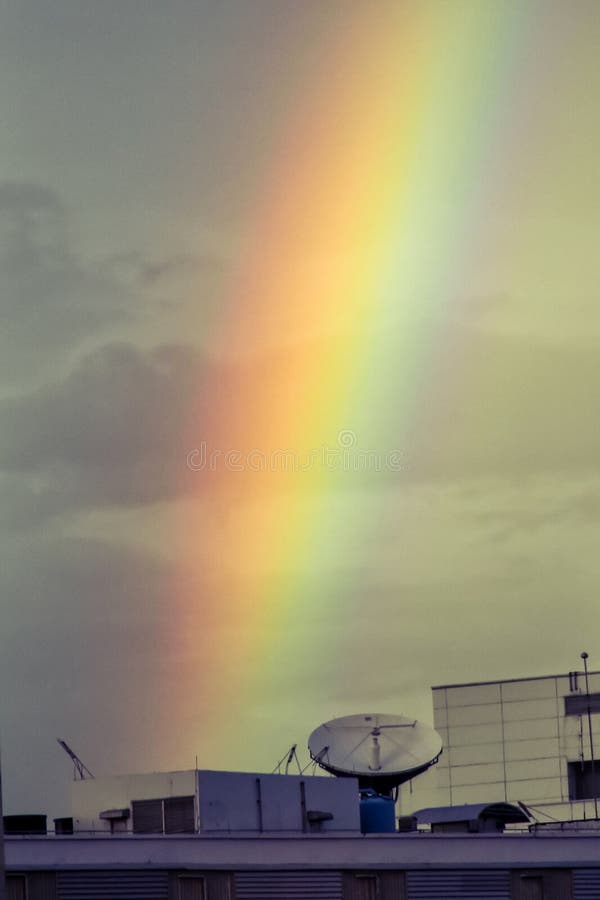 Rainbow in the Sky after Raining. Stock Photo - Image of beautiful ...