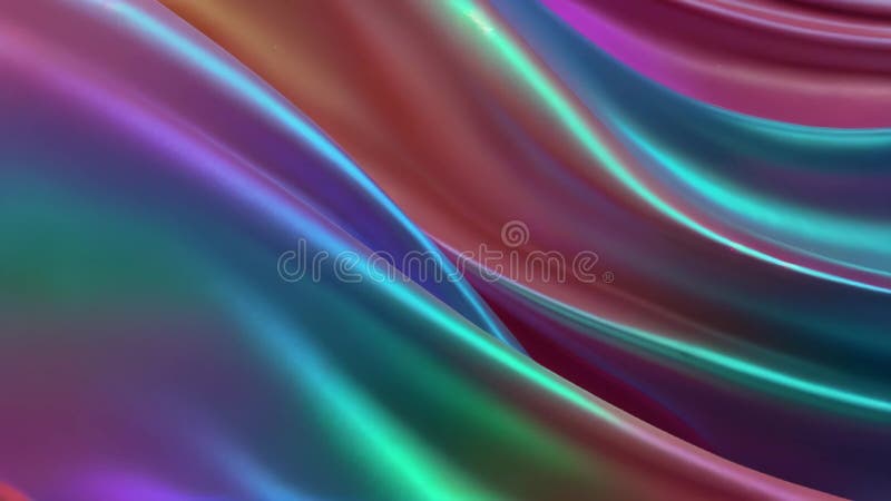 Rainbow Slow Motion Soft Satin Wave, Light Effect, Holographic Colors ...