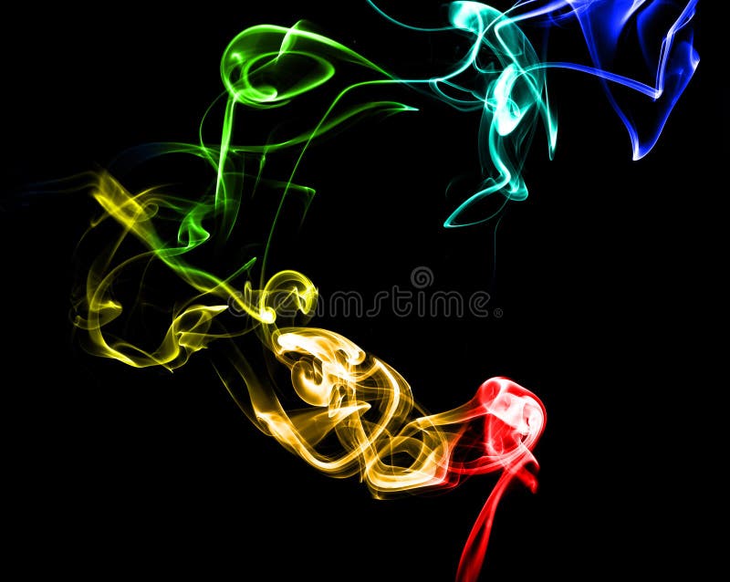 Colorfull rainbow smoke stock photo. Image of chaos, puff - 13313198