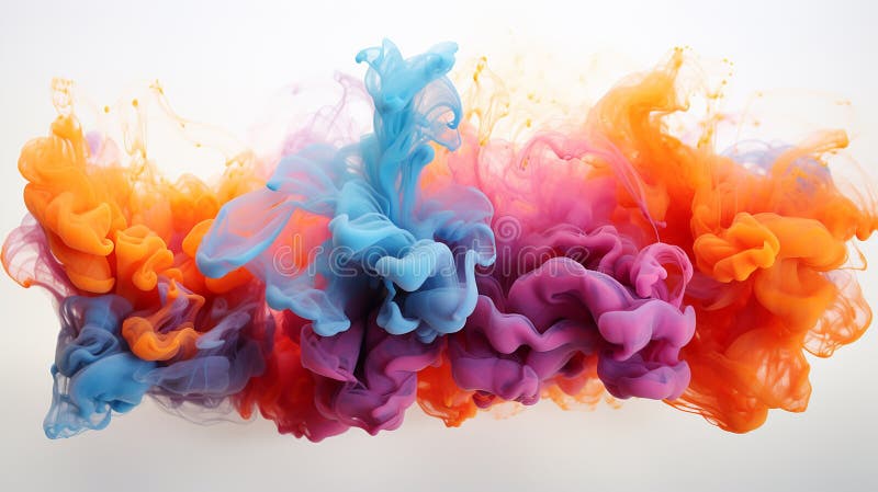 Rainbow Smoke. 3D Render stock illustration. Illustration of pigment ...