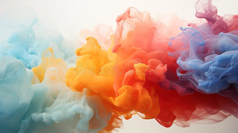 Rainbow Smoke. 3D Render stock illustration. Illustration of smooth ...