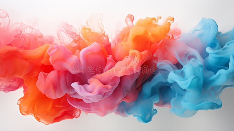 Rainbow Smoke. 3D Render stock illustration. Illustration of paint ...