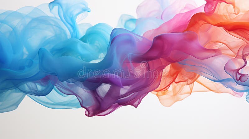 Rainbow Smoke. 3D Render stock illustration. Illustration of blue ...