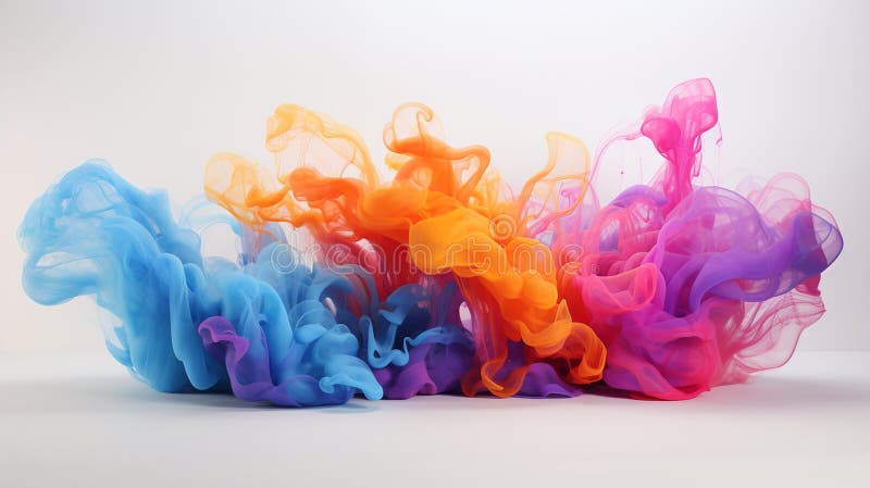 Rainbow Smoke. 3D Render stock illustration. Illustration of motion ...