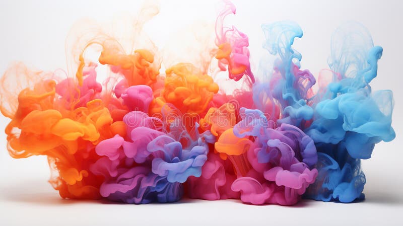 Rainbow Smoke. 3D Render stock illustration. Illustration of cloud ...