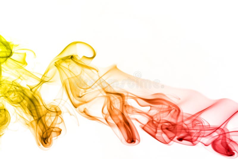 Rainbow Smoke Isolated on White Background Stock Image - Image of green ...