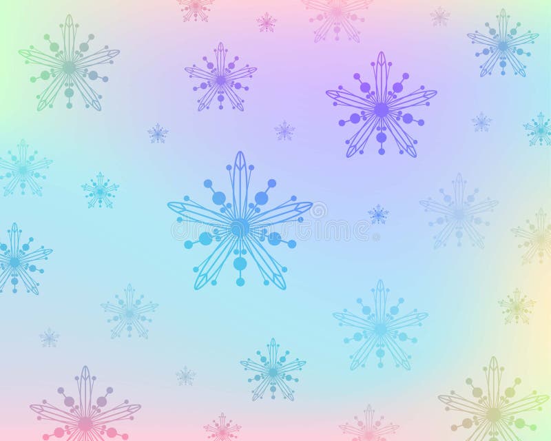 Rainbow with Snow and Trees. Vector Illustration Decorative Background ...