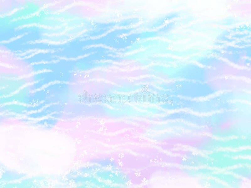 Rainbow Soft Galaxy Sky Wave Texture Stock Illustration - Illustration ...