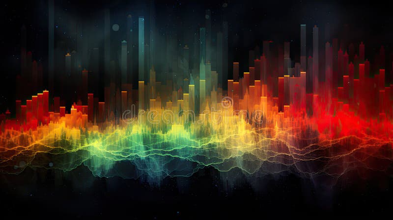 Rainbow Sound Symphony stock illustration. Illustration of sound ...
