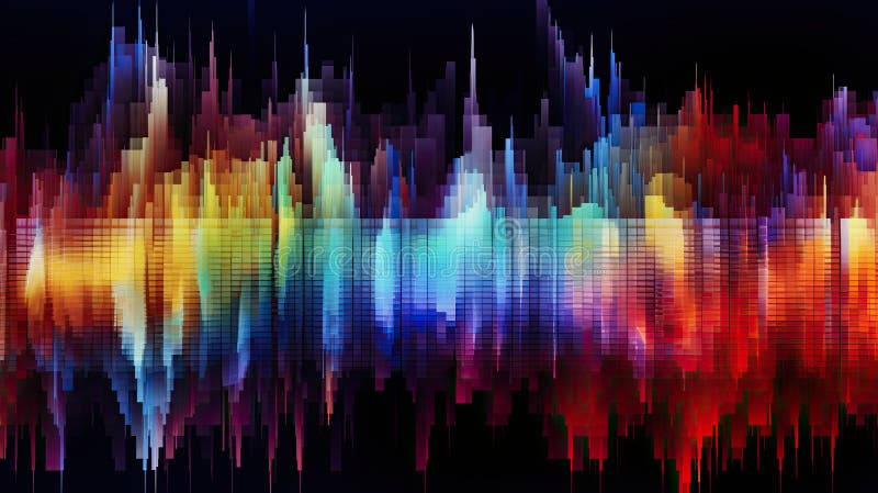 Rainbow Sound Symphony stock illustration. Illustration of wave - 288999117