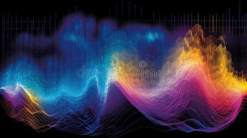 Rainbow Sound Symphony stock illustration. Illustration of symphony ...