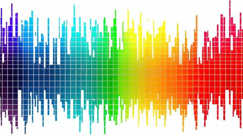 Rainbow Sound Symphony stock illustration. Illustration of junglepunk ...