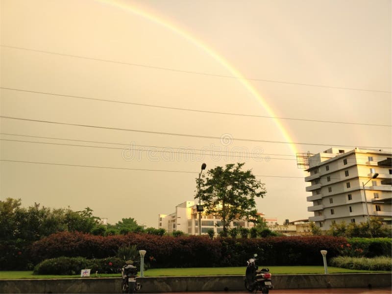 Rainbow stock image. Image of south, city, rainbow, india - 102678925