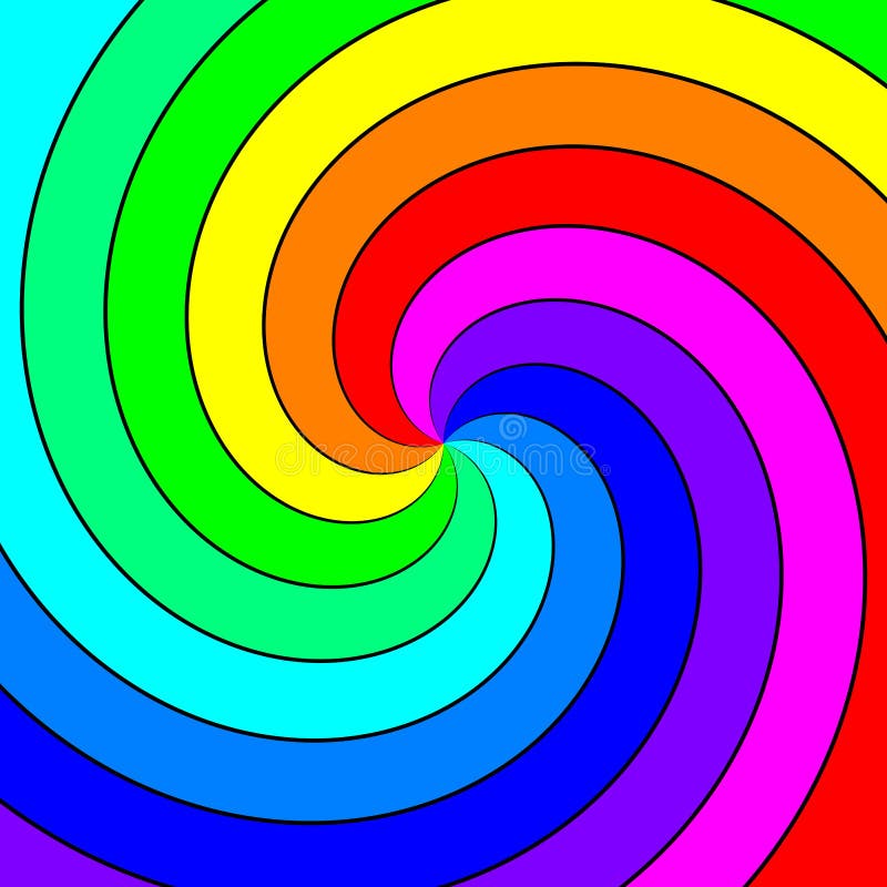 Rainbow spectral swirl stock illustration. Illustration of ultraviolet ...
