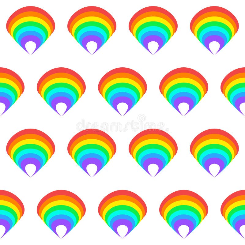 Rainbow Spectrum Abstract Shapes, Vector Seamless Pattern Stock Vector ...
