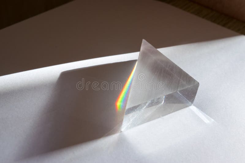 Demonstration of Breaking of Light in a Prism. Physics Experiment ...