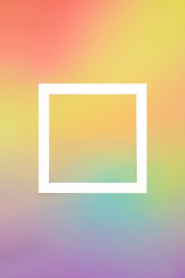 Rainbow Spectrum Minimal Background Frame Design Stock Photo - Image of ...