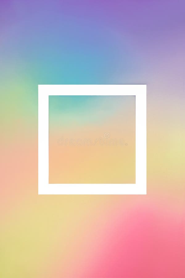 Rainbow Spectrum Minimal Pastel Background Frame Design Stock Photo ...