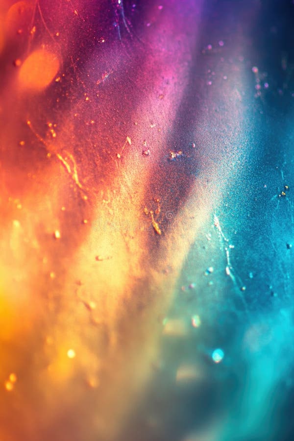 Rainbow Spectrum Splash Art Stock Image - Image of generated, drops ...
