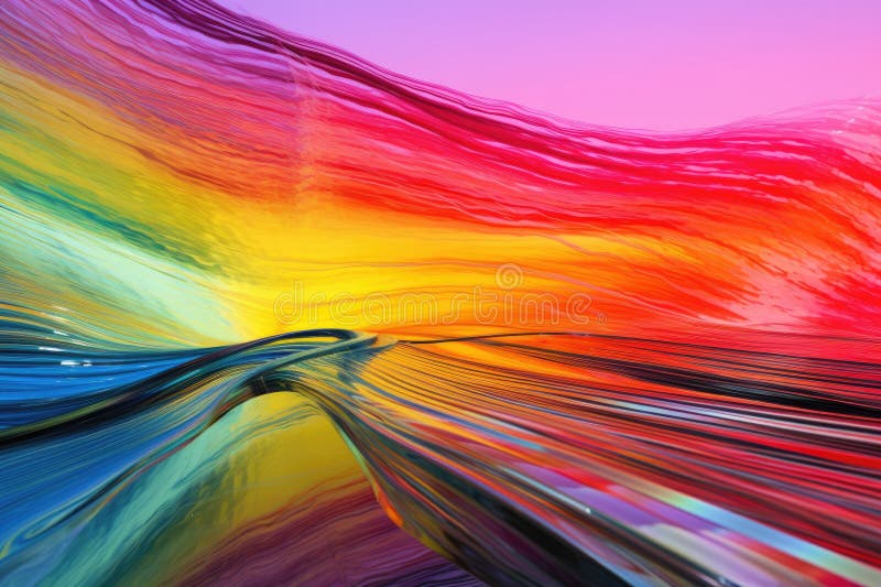 Rainbow Spectrum on the Surface of Oil or Gasoline Stock Illustration ...